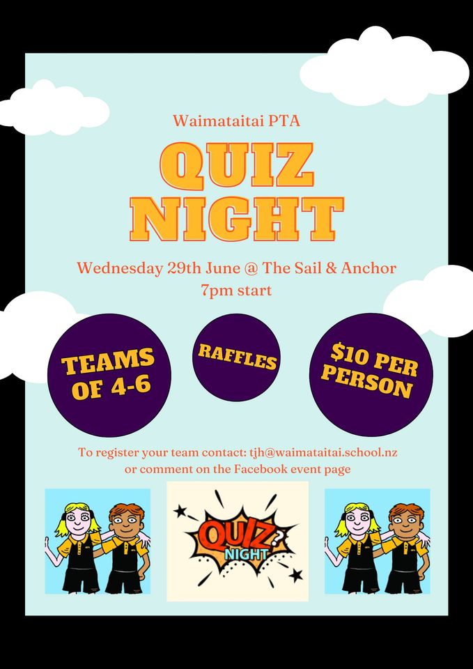 Waimataitai PTA Quiz Night - South Canterbury District Website