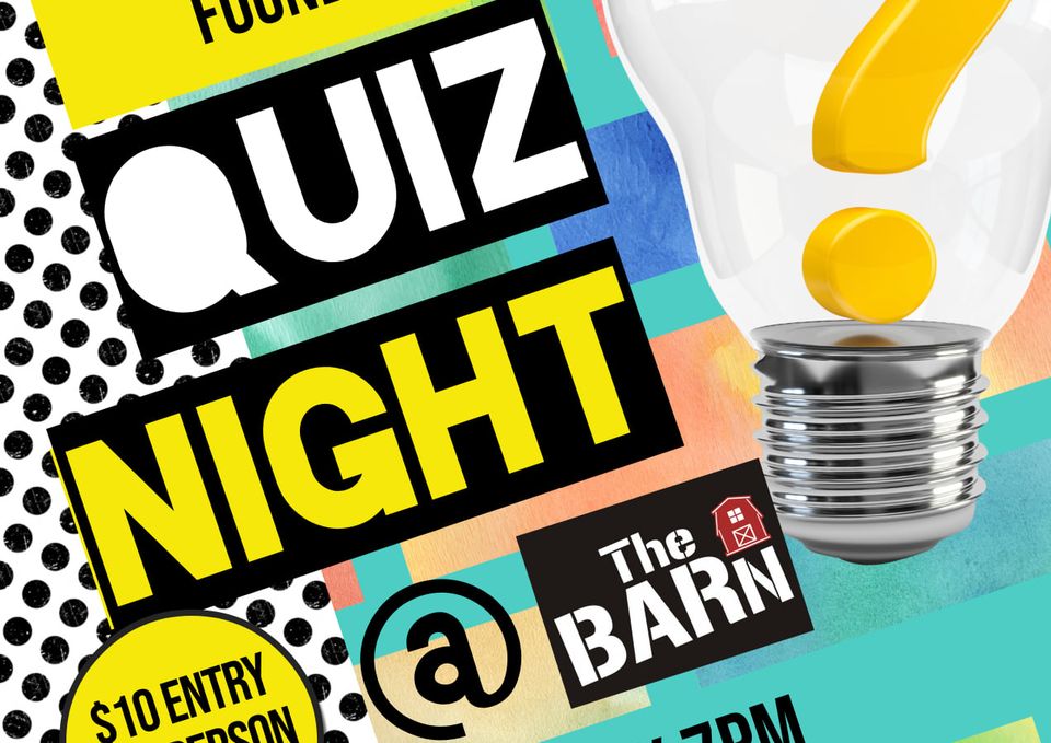 Quiz Night at The Barn - South Canterbury District Website