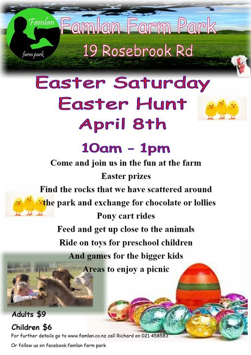 Easter Hunt @ Famlan Farm Park - South Canterbury District Website