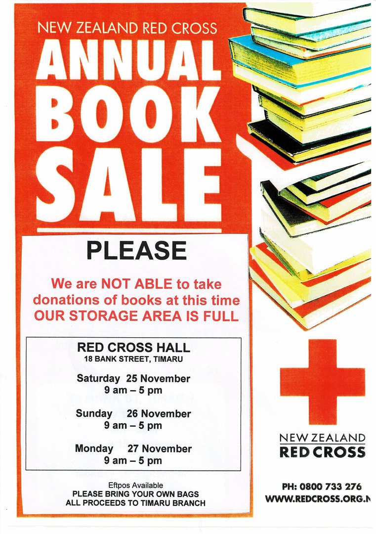 Red Cross Annual Book Sale - South Canterbury Regional Website