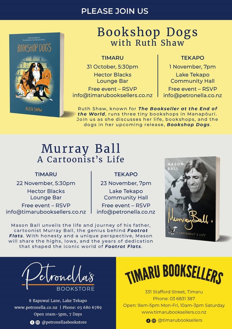 Bookshop Dogs With Ruth Shaw - South Canterbury Regional Website