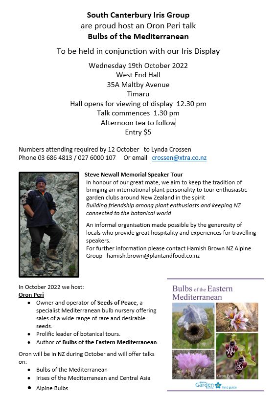 South Canterbury Iris Group iris display and presentation with Oron ...