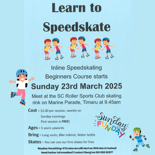 Learn to Speedskate - South Canterbury Regional Website