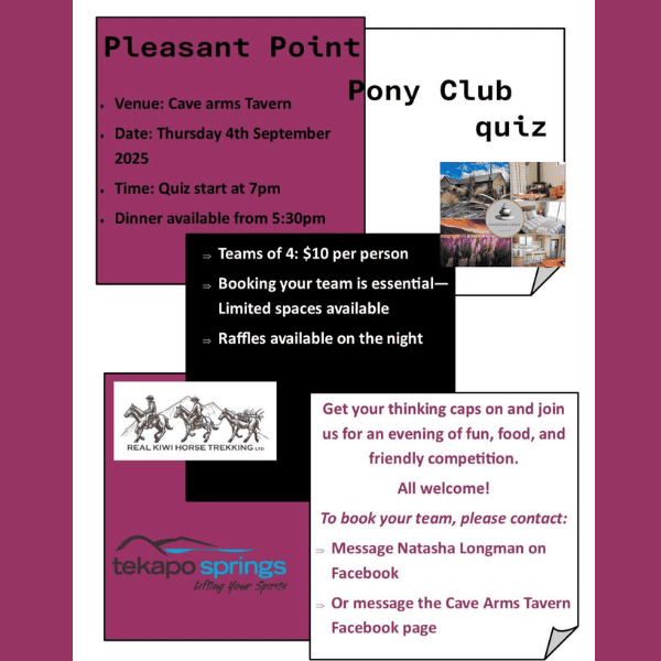 Event: Pony Club Quiz - South Canterbury District Website