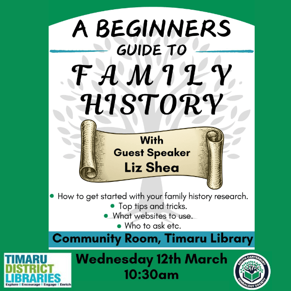 Guide to Family History - South Canterbury Regional Website