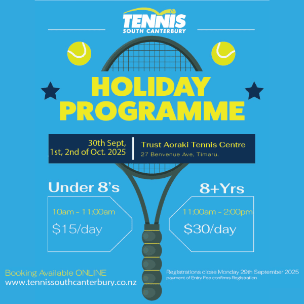 Tennis Holiday Programme - South Canterbury District Website