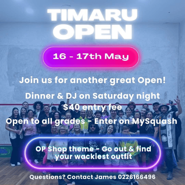 Timaru Squash Open - South Canterbury Regional Website