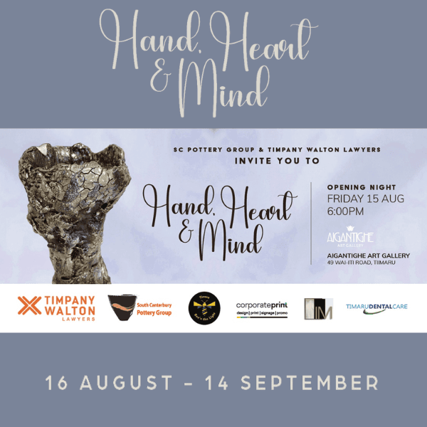 Event: Exhibition Opening Hand, Heart, and Mind - South Canterbury